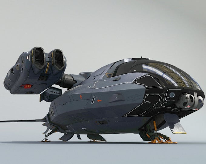 Do exterior design for spaceship model, spacex starship, 3d tank, 3d ...