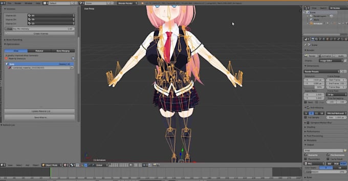 Design and rig a vtuber model for mmd, unity, gmod, sfm model, tf2 character, by Aniwinky | Fiverr