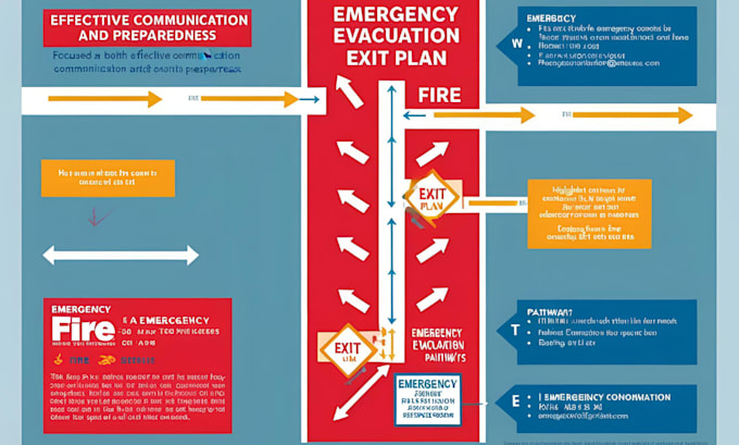 Design fire emergency evacuation exit plan, map, diagram by Engr_alaric ...