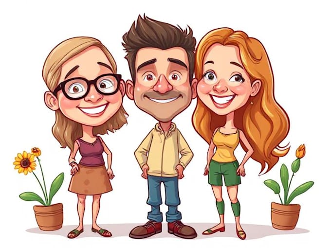 Draw nice cartoons and caricatures by Emmareneaal | Fiverr