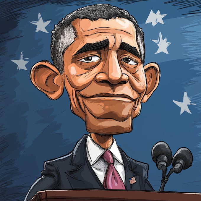 Draw political caricature and cartoon by Jelindagarrett | Fiverr