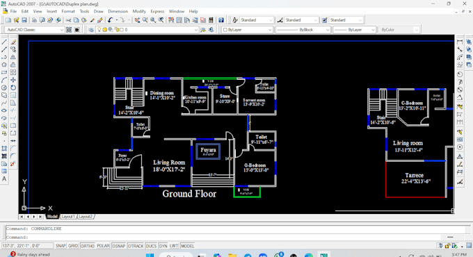 Do architectural 2d drafting autocad by Mamunah997 | Fiverr