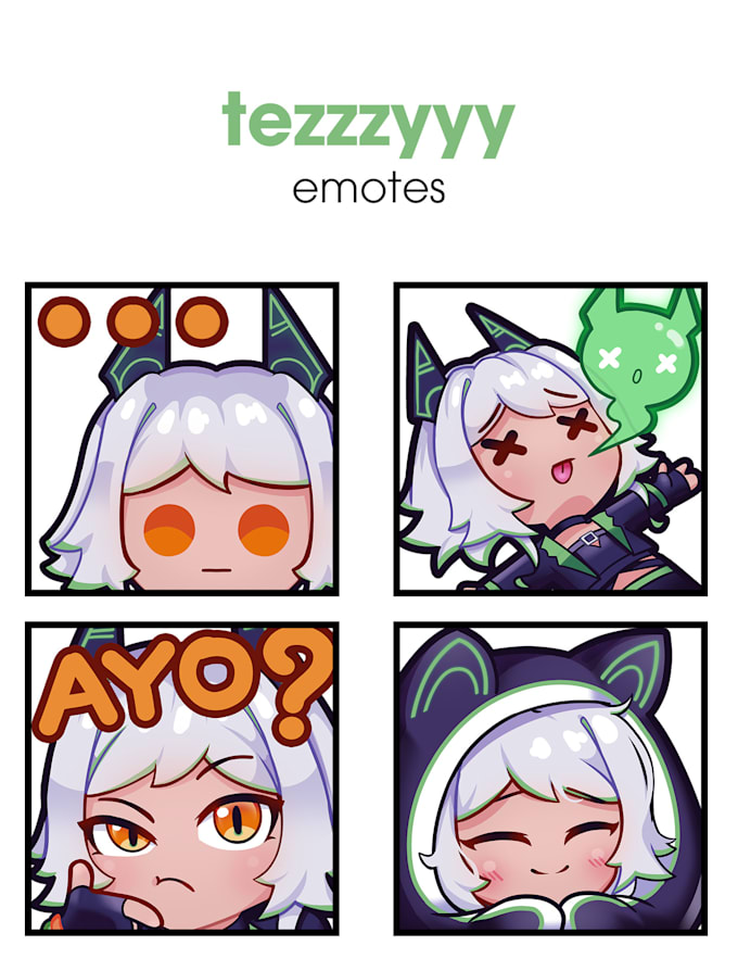 Draw custom emotes, avatars for your twitch discord youtube by Dauniart ...