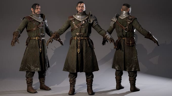 3d detailed character design,ue4,5 model,rig3d character,4k texture, amor design by Opemond | Fiverr