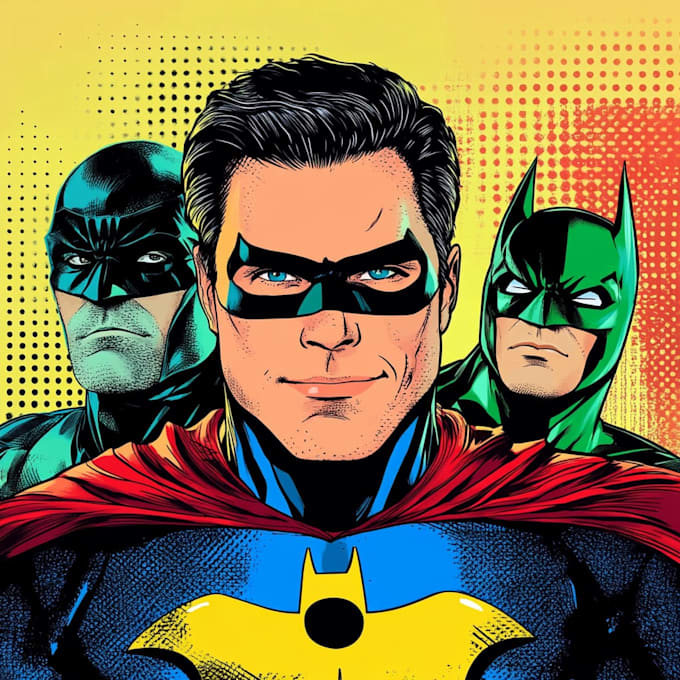 Draw comic superhero pop art portraits by Eleffasi | Fiverr