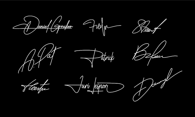 Design a real handwritten signature or autograph by Nedavector | Fiverr