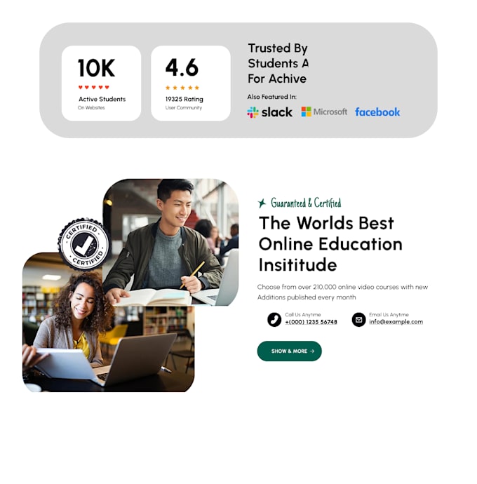 Create responsive ui ux design for elearning and educational platforms by Msk030 | Fiverr