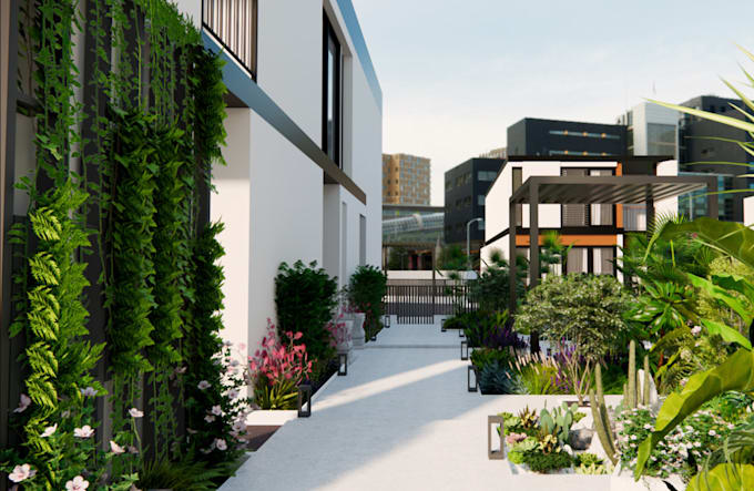 Create a 3d realistic landscape design for your garden, backyard, patio ...