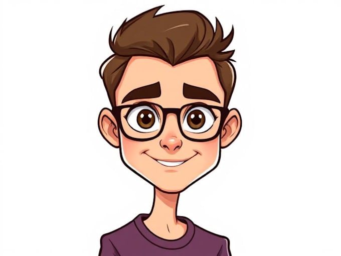 Draw avatar in eye catching cartoon vector caricature portrait by ...