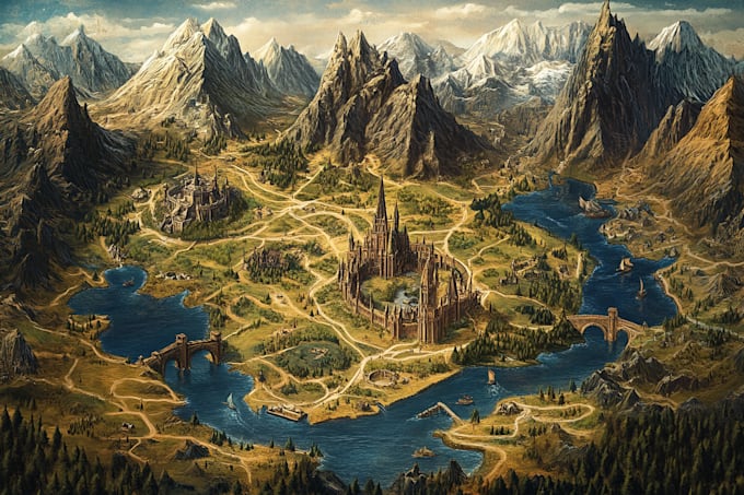 Create a fantasy atlas map, vector world map by Cayden148 | Fiverr