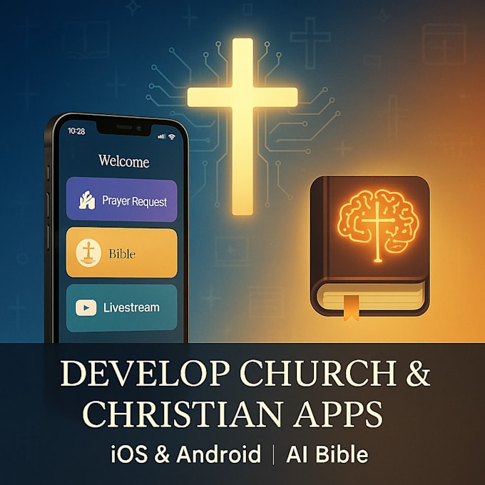 Develop church mobile android and ios app, ai bible app, christian web ...