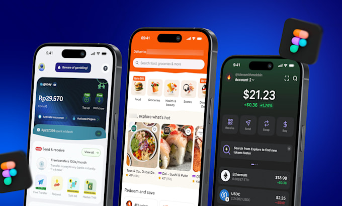 Design a user friendly and modern mobile app ui ux in figma by Dshanuw | Fiverr
