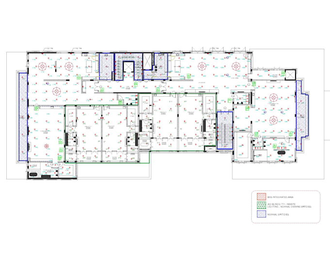 Draw 2d floor plan with lighting and power layout in autocad by ...