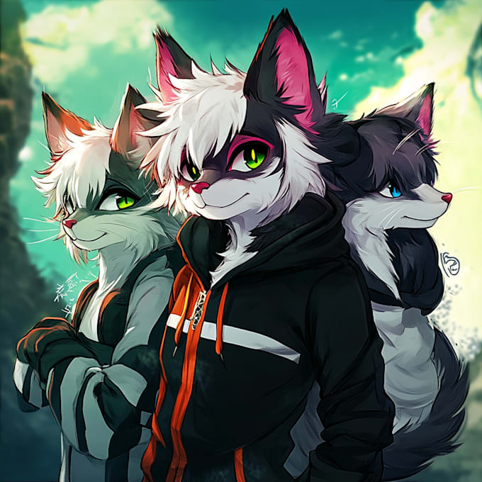 Draw furry art, fursona, original furry character by Donnionard | Fiverr