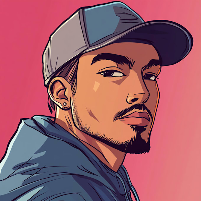 Draw a handdrawn cartoon portrait in gta style by Eleninet | Fiverr