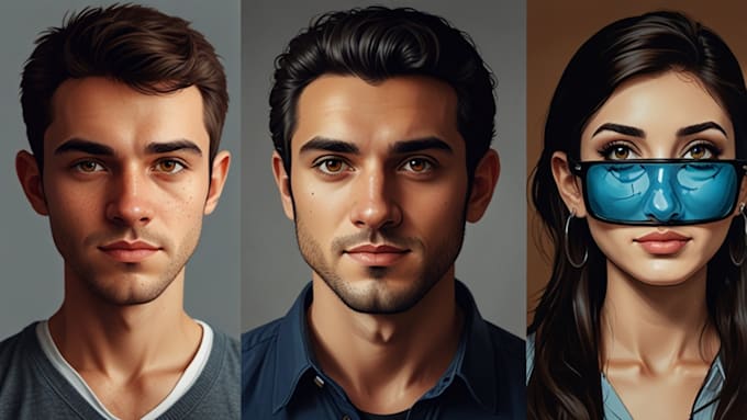 Draw avatar in eye catching cartoon vector portrait caricature by ...