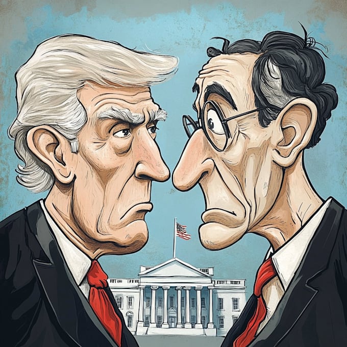 Make an awesome political cartoon art by Tamarhan | Fiverr