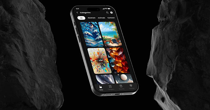 Make wallpaper mobile app for android,ios with modern ui,ux java,flutter,swift by Ishida_ury ...