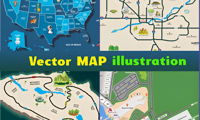 Design a quality vector map for business event google and do map ...