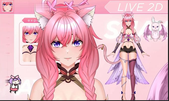 Design custom 2d vtuber avatar and rig for live2d vtube studio by Hafeezcosem | Fiverr
