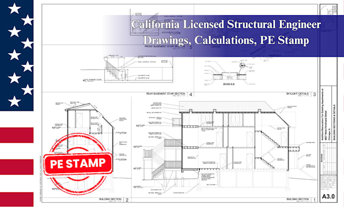 Do california licensed structural engineer drawings, calculations, pe stamp by Cassidy_todd | Fiverr