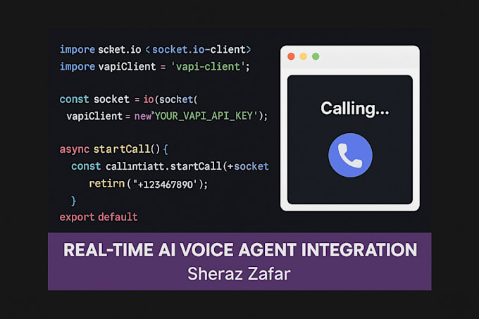 Vapi voice ai agent integration by Sherazzafar176 | Fiverr