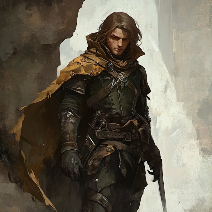 Create a dnd art and dnd character fantasy art illustration by Canantor ...