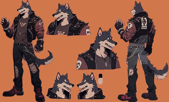 Draw furry reference sheet nsfw furry art fursona oc character design ...