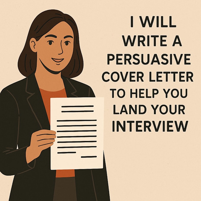 Write a persuasive cover letter to help you land your interview by ...