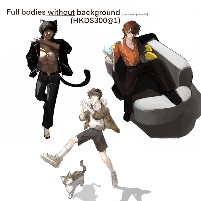 Digital arts including chibi ,full bodies ,half bodies by Lin_0620 | Fiverr