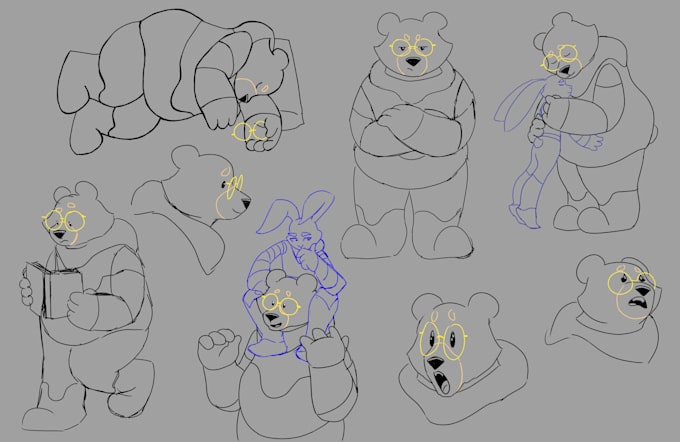 Make a character turnaround and character page by Jaynadir | Fiverr