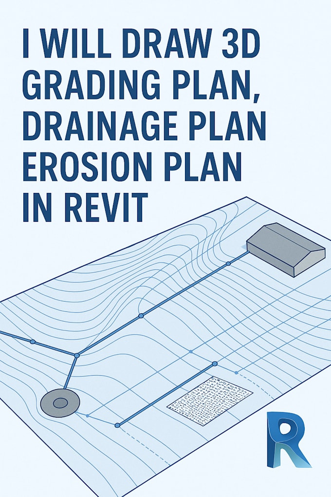 Draw 3d grading plan, drainage plan, erosion plan in revit by Arch ...