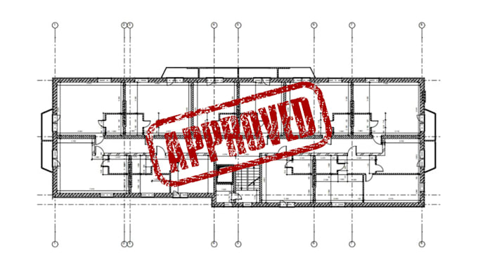 Create architectural drawing floor plan blueprint stamp plan for city ...