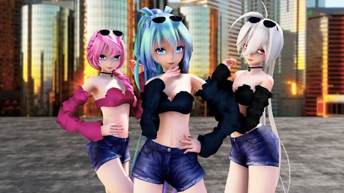 Fix and rig your model 3d for mmd, koikatsu, vrm format, vroid model, furry art by Character ...