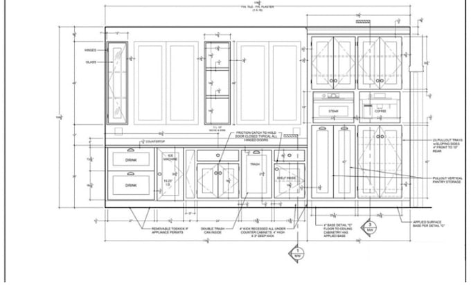 Do architecture, interior, millwork shop drawing, kitchen cabinet ...