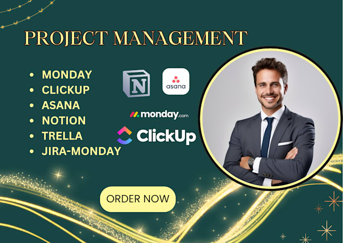 Provide monday crm setup clickup, notion, asana, jira, workspace trello by Lashjames | Fiverr