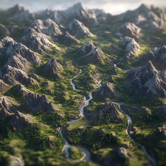 Make artistic fantasy map, sci fi map for you by Nagenokoegs | Fiverr