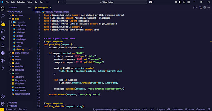 Build powerful python django web applications and rest apis by Joybarmon10 | Fiverr