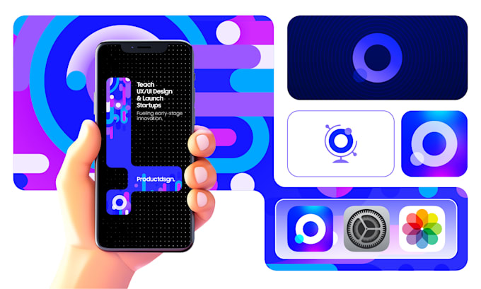 Design a stunning mobile app icon or modern app logo for ios and ...