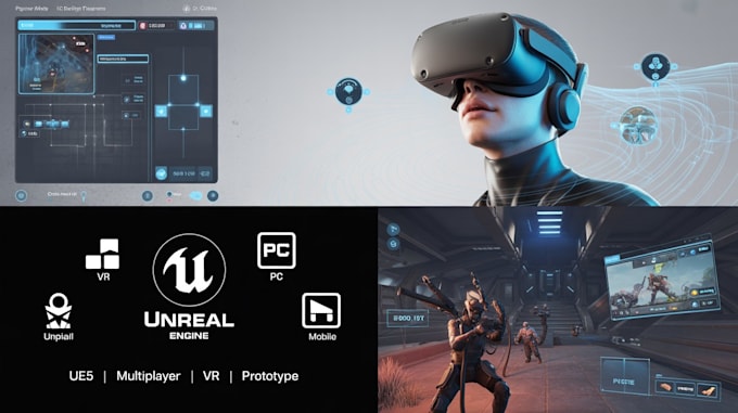 Develop unreal engine 4 and 5 game with vr game development blueprint ...