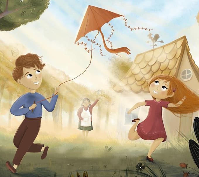 Illustrer l'illustration d'un livre d'histoires pour enfants