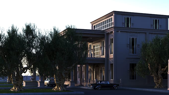 Optimize 3d contemporary farmhouse,outdoor lounge,exterior revit model ...