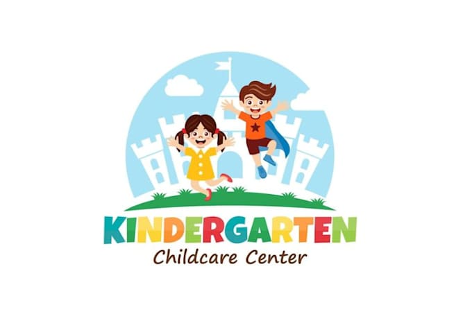 Design kids children daycare childcare cute fun school logo by ...