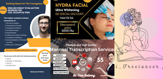 Design eye catching social media posts, thumbnails, posters, and ...