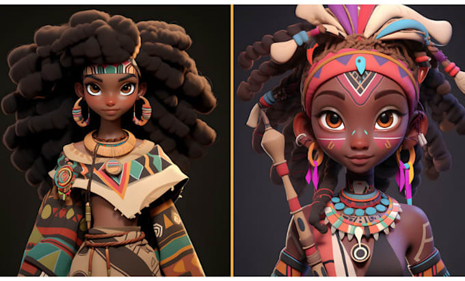 Stylized 3d character design cute fantasy stylized 3d model for game ...