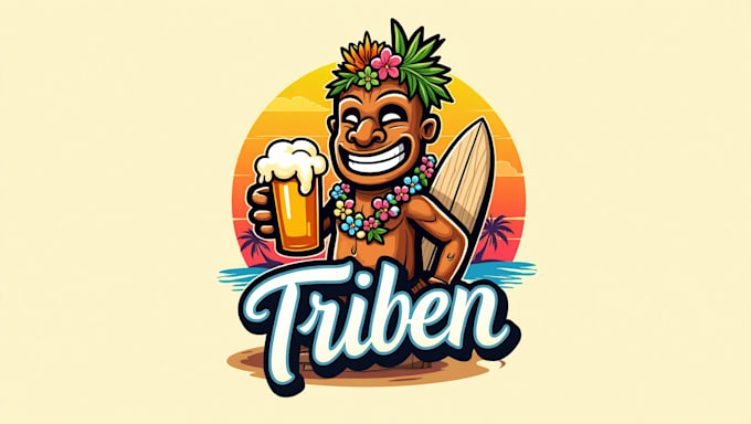 Design outstanding tiki beer mascot logo with express delivery by Temo ...