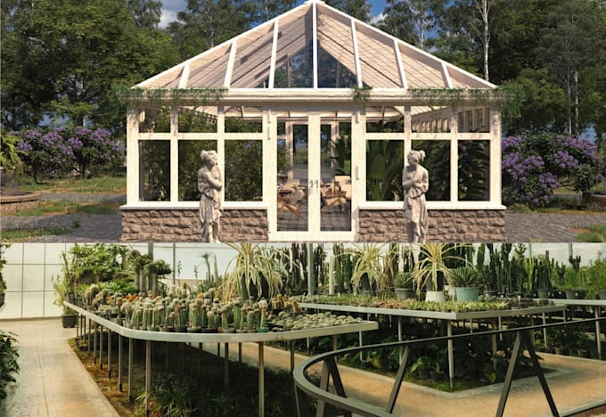 Design greenhouse garden 3d model farmyard garden sheds using autocad ...