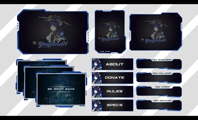 Design custom stream overlays for twitch and youtube by Sudaim12 | Fiverr