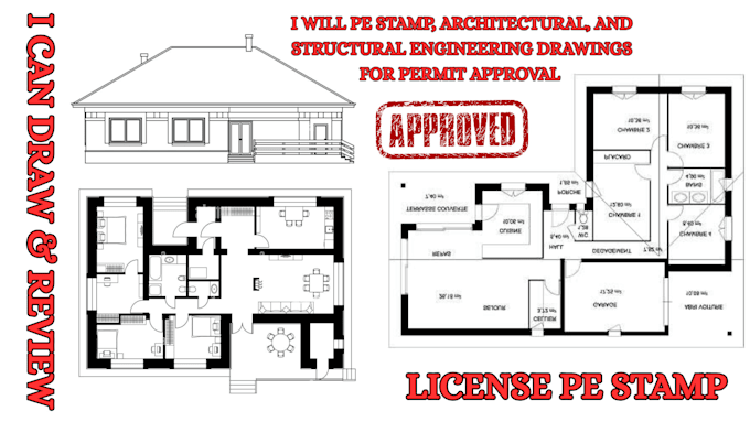 Pe stamp, architectural, and structural engineering drawings for permit ...