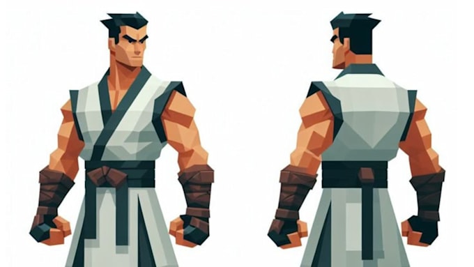 Create 3d low poly characters game animation with stylized blender by ...
